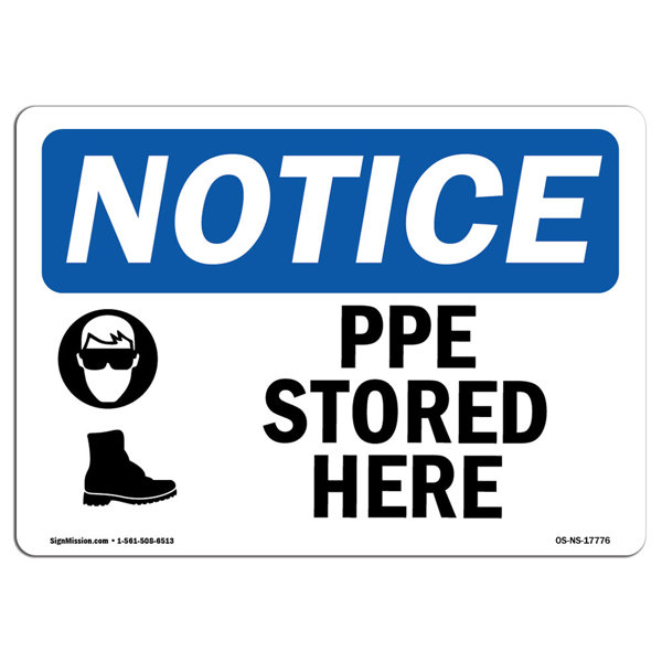 SignMission PPE Stored Here Sign | Wayfair
