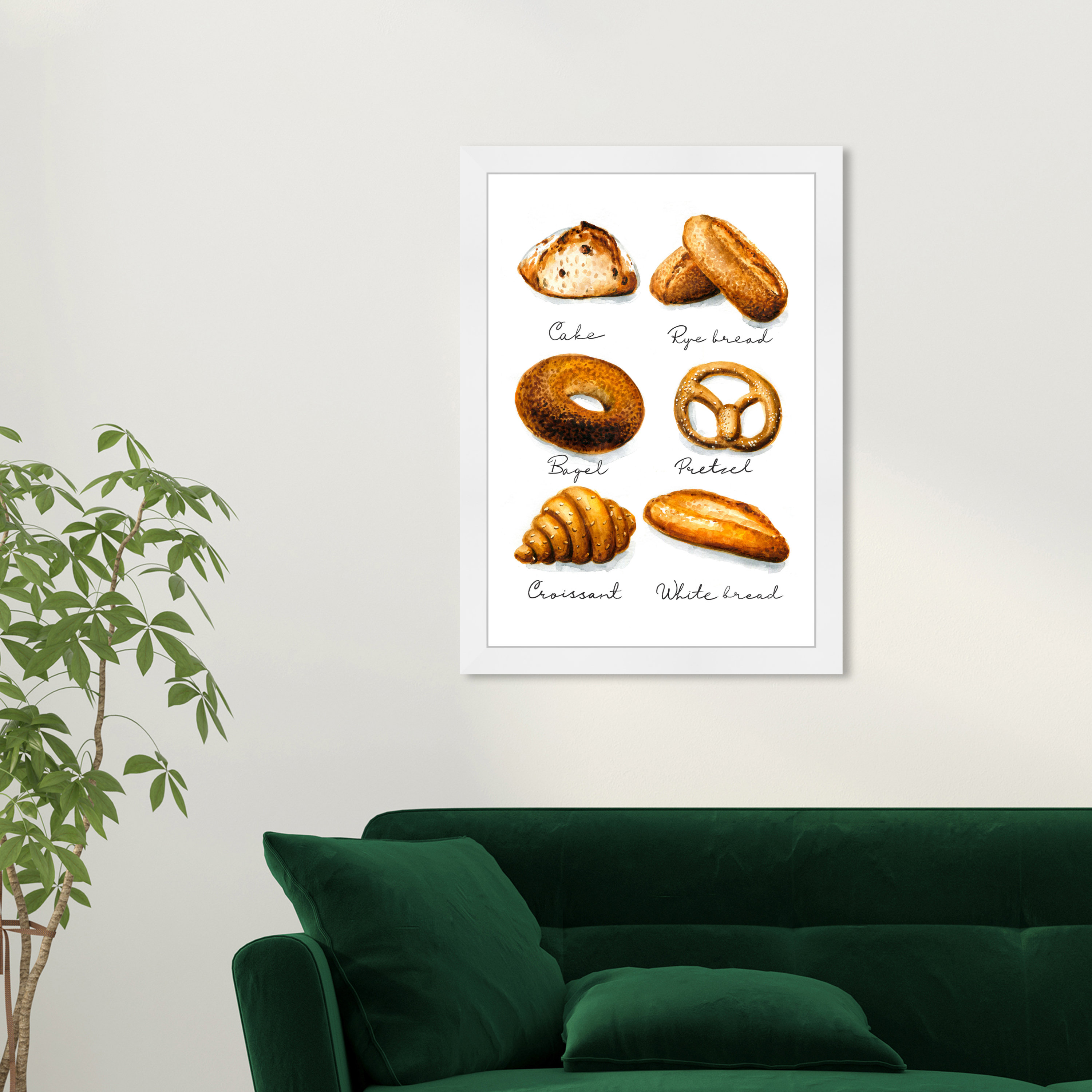 Winston Porter Food and Cuisine Bread Bank Modern Brown Paper Wall Art ...