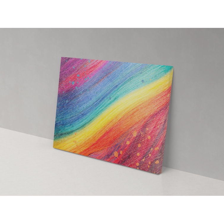 Metro Lane Strands Of Colour - Wrapped Canvas Painting | Wayfair.co.uk