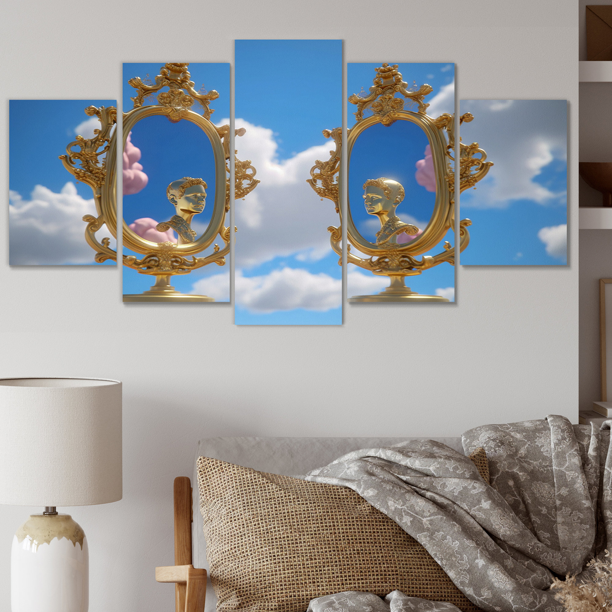 House of Hampton® Golden Reflection Of The Self Future Minimalism ...