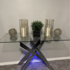 Mercer41 45.3'' Glass Top Console Table & Reviews | Wayfair