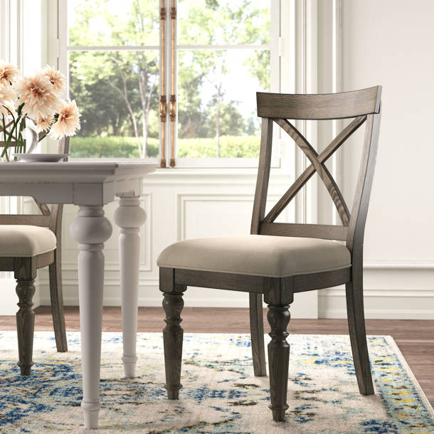 Kelly Clarkson Home Colombes Solid Wood Cross Back Side Chair & Reviews | Wayfair