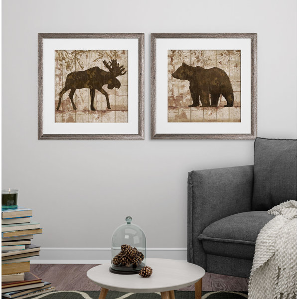 Loon Peak® Moose & Bear Crossing 2 Pieces Set & Reviews | Wayfair