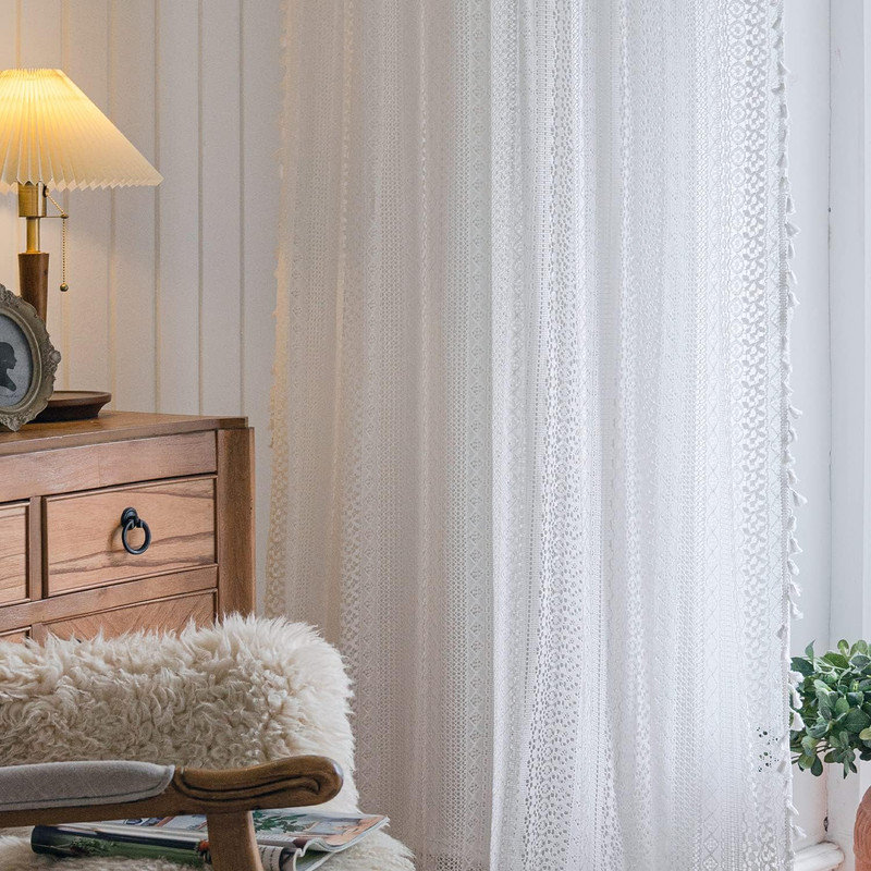 Dakota Fields Conesha Cotton Blend Sheer Curtain Pair | Wayfair
