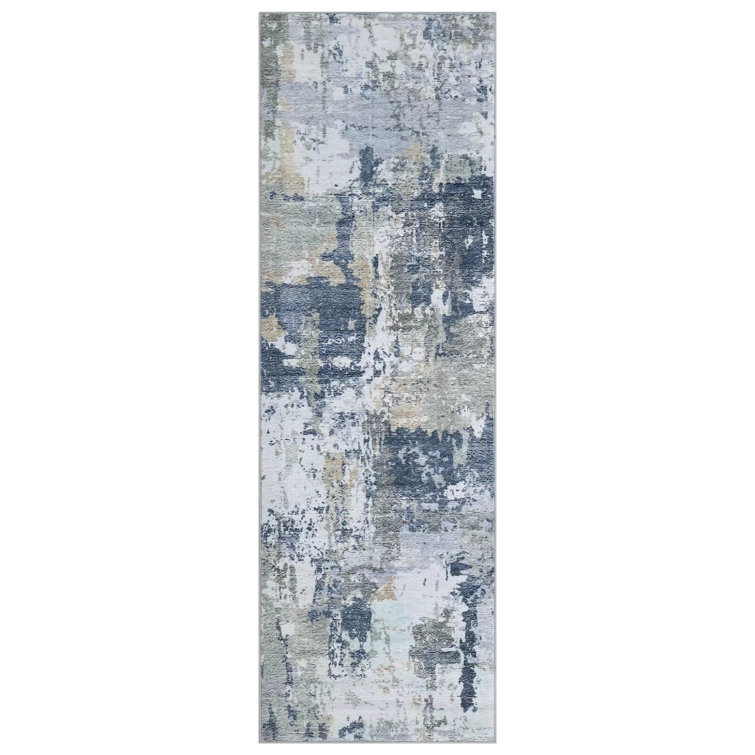 17 Stories Washable Abstract Area Rugs for Living Room | Wayfair