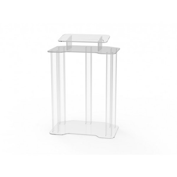 FixtureDisplays Acrylic Podium Wood Pulpit Large Lecterm for Church ...
