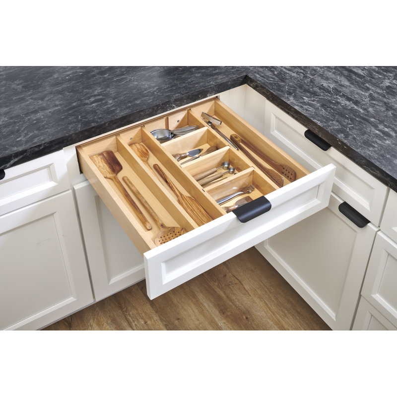 Rev-A-Shelf Wood Shallow Drawer Divider Insert - 24" Cabinet | Wayfair