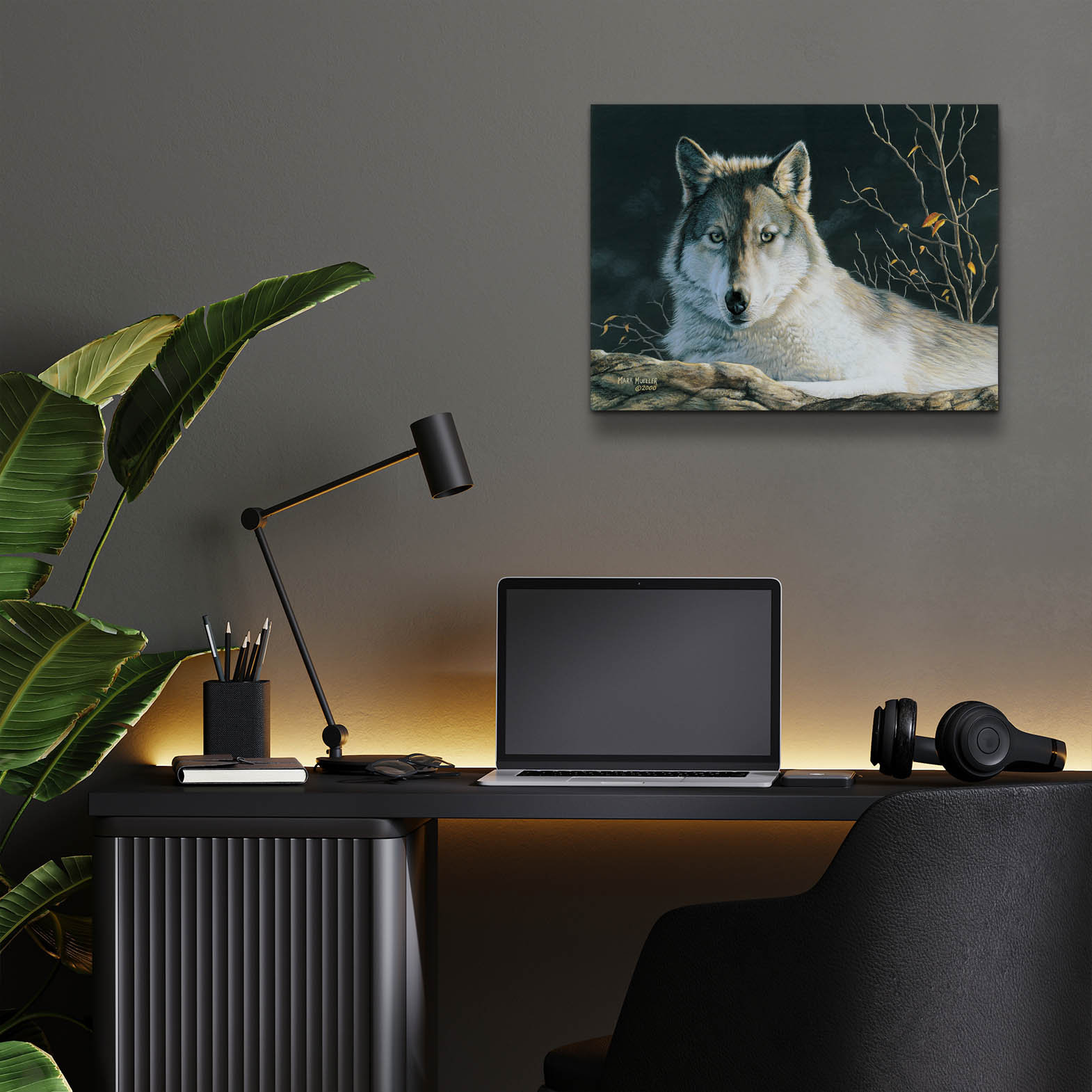 Millwood Pines " Watchful Eyes Gray Wolf " by Mark Mueller Wildlife Art ...