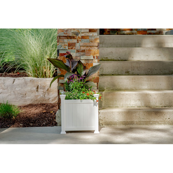 Vita White Vinyl Planter Box & Reviews | Wayfair