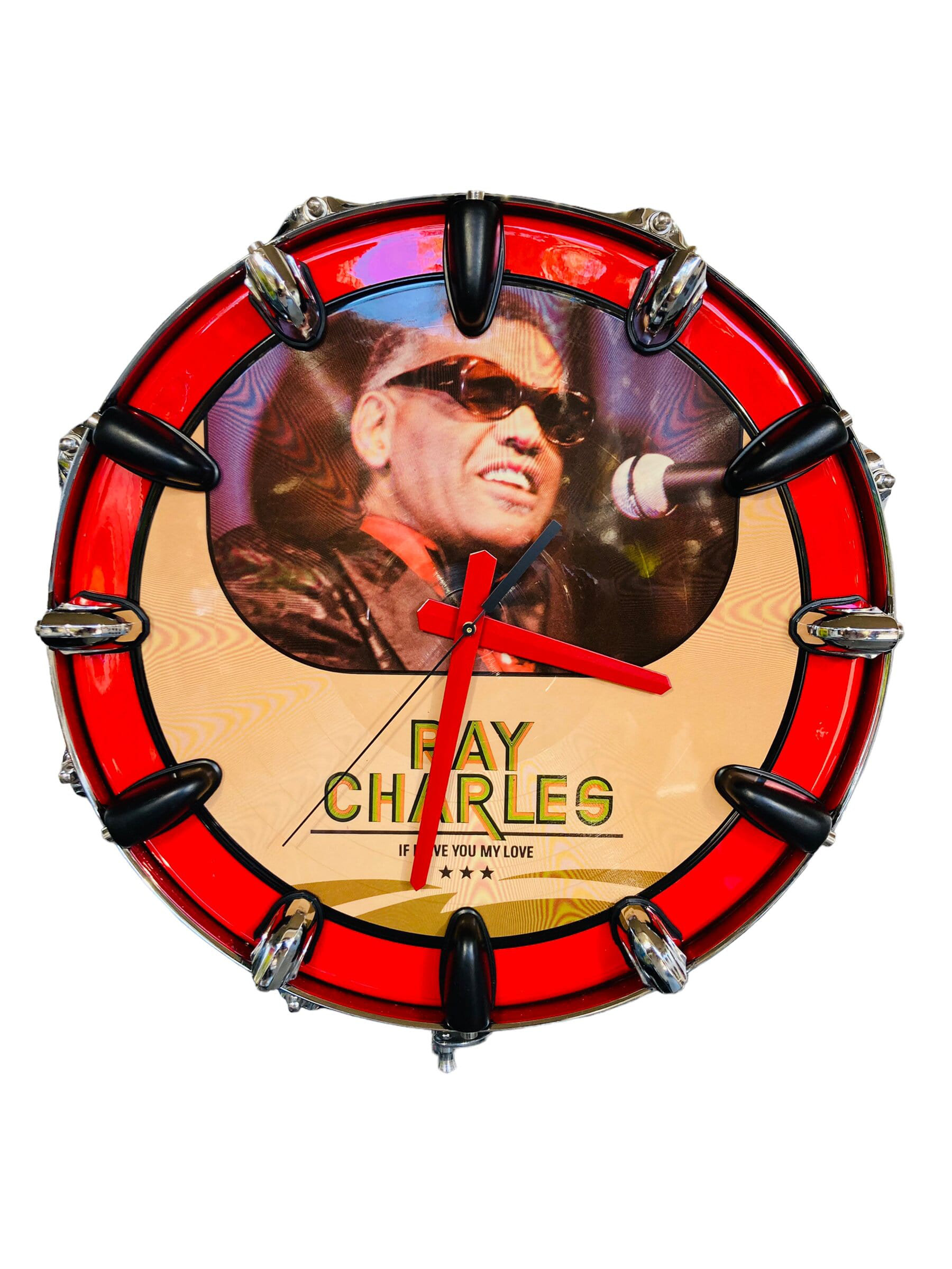 Rocking The Clock Ray Charles Drum Wall Clock 14" with Picture Disc ...