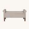 Alcott Hill® Stylish Upholstered Storage Bench With Rolled Armrests And ...
