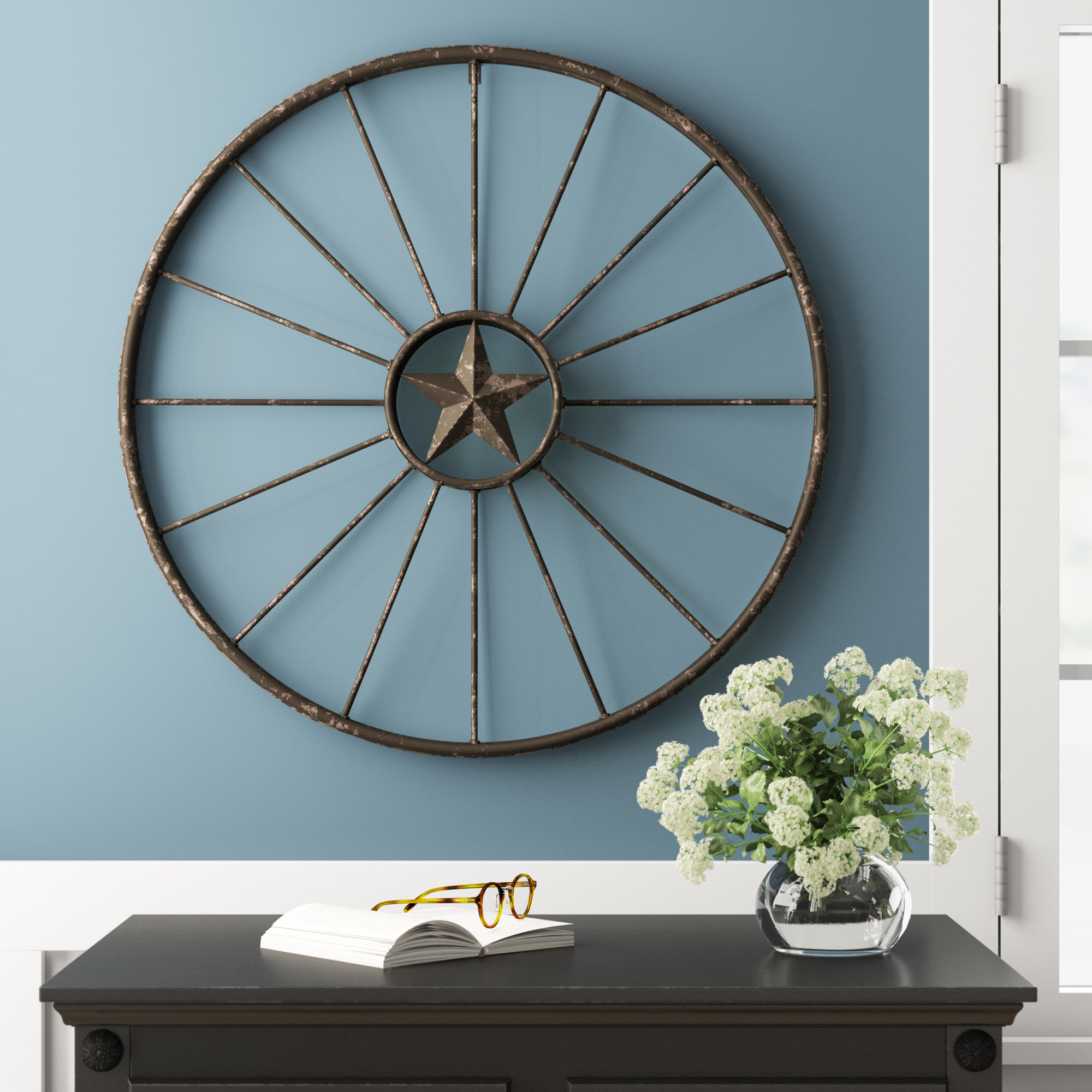 August Grove® Rustic Wagon Wheel Wall Decor & Reviews - Wayfair Canada