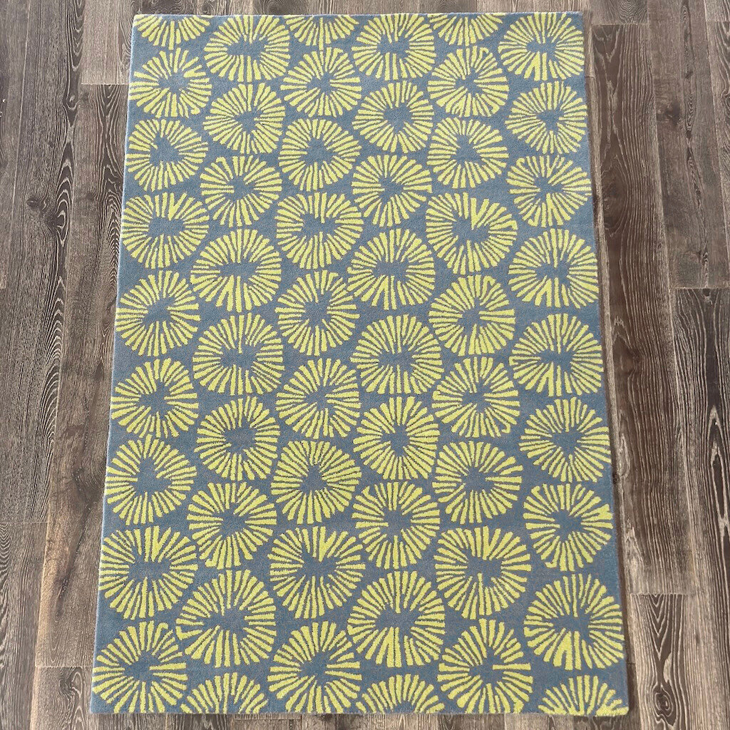 Wade Logan® Cloral Authentic Hand-Tufted Handmade Muted Green & Blue ...