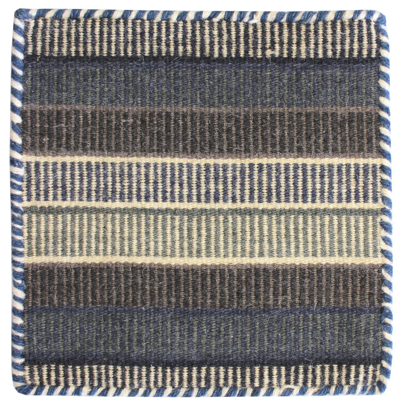 Landry & Arcari Rugs and Carpeting Striped Handwoven Area Rug in Blue ...
