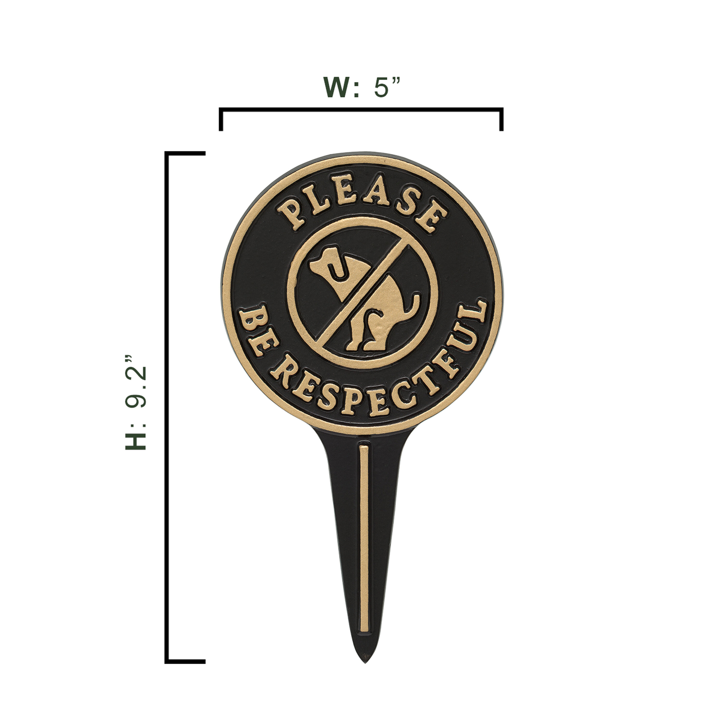 Symple Stuff Krause Please Be Respectful Garden Sign & Reviews | Wayfair