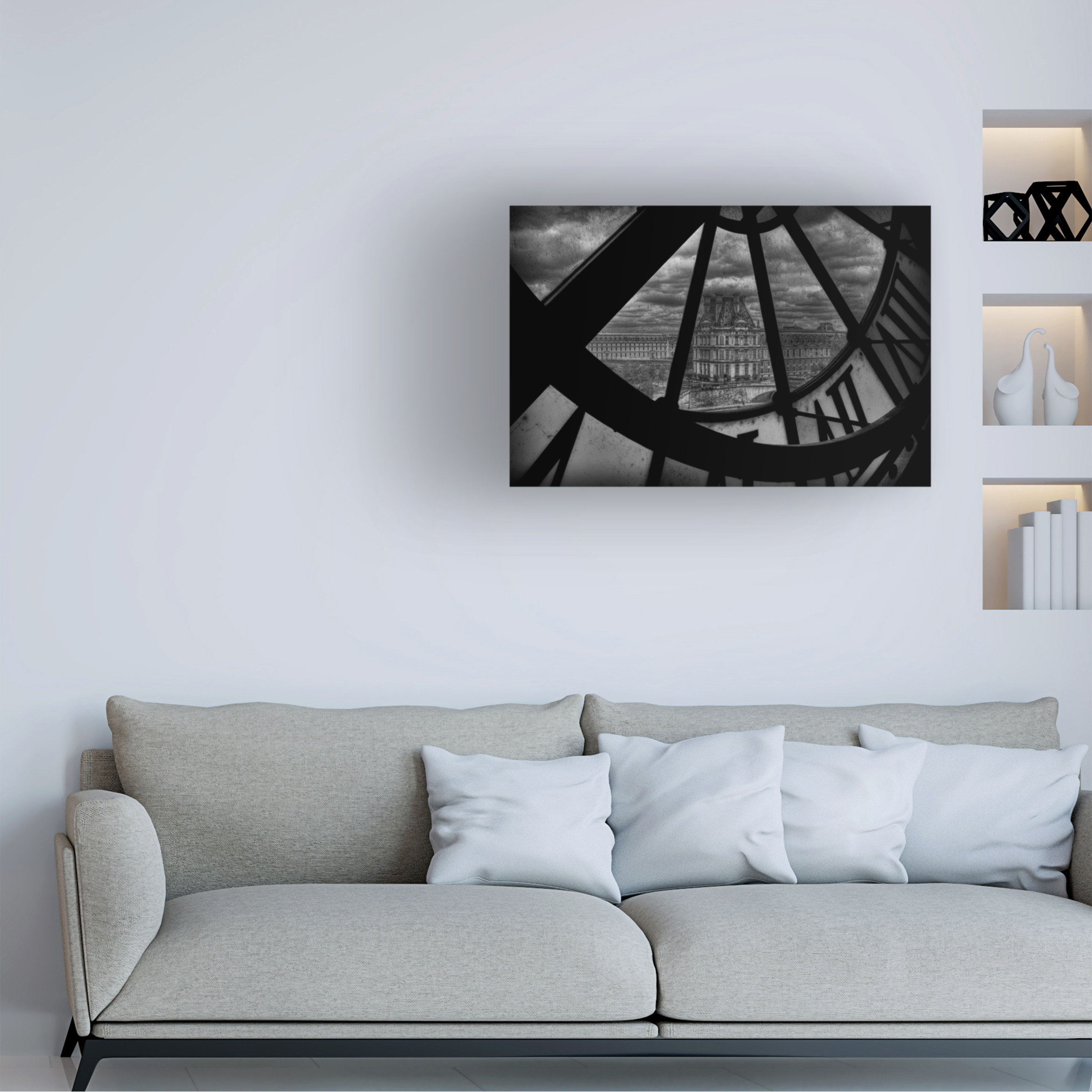 Ebern Designs Christian MARCEL Behind The Clock Canvas Art | Wayfair
