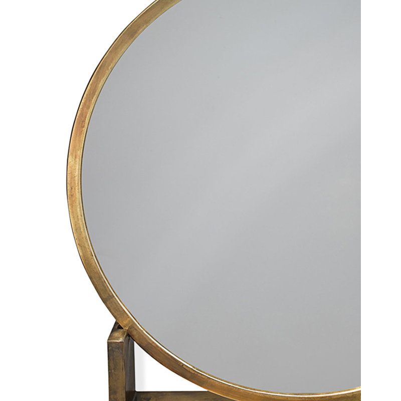 Birch Lane™ Marble Round Floor Mirror | Wayfair