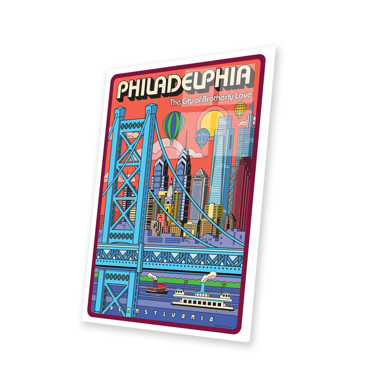 Trinx Philadelphia Pop Art Travel Poster by Jim Zahniser | Wayfair
