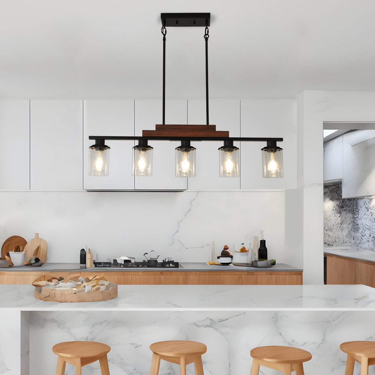 17 Stories Dining Room Light Fixture Over Table Above Farmhouse Kitchen ...