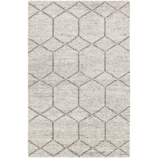 Chandra Slone Wool Geometric Area Rug in Silver | Perigold