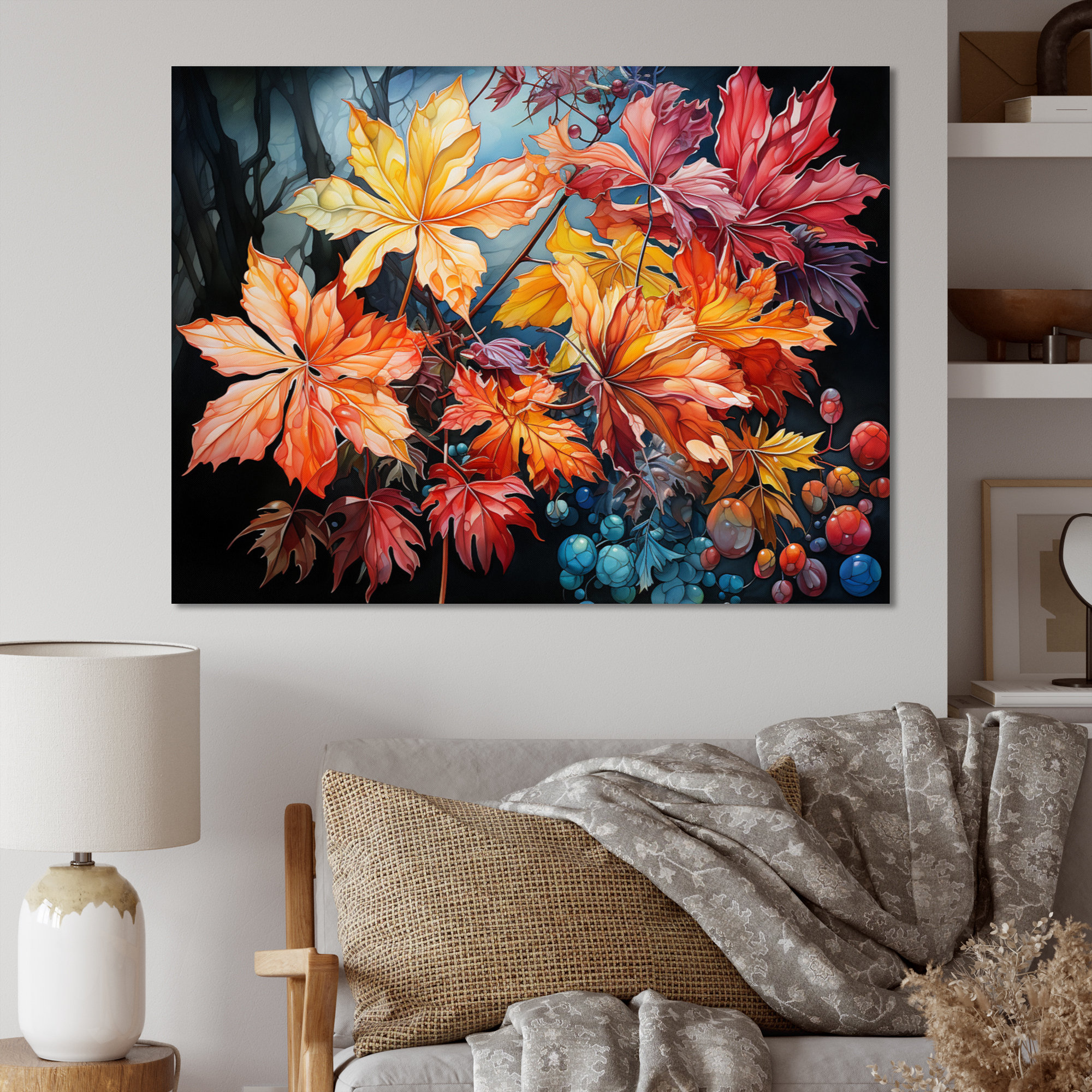 Red Barrel Studio® Japanese Maple Collage I On Canvas Print | Wayfair