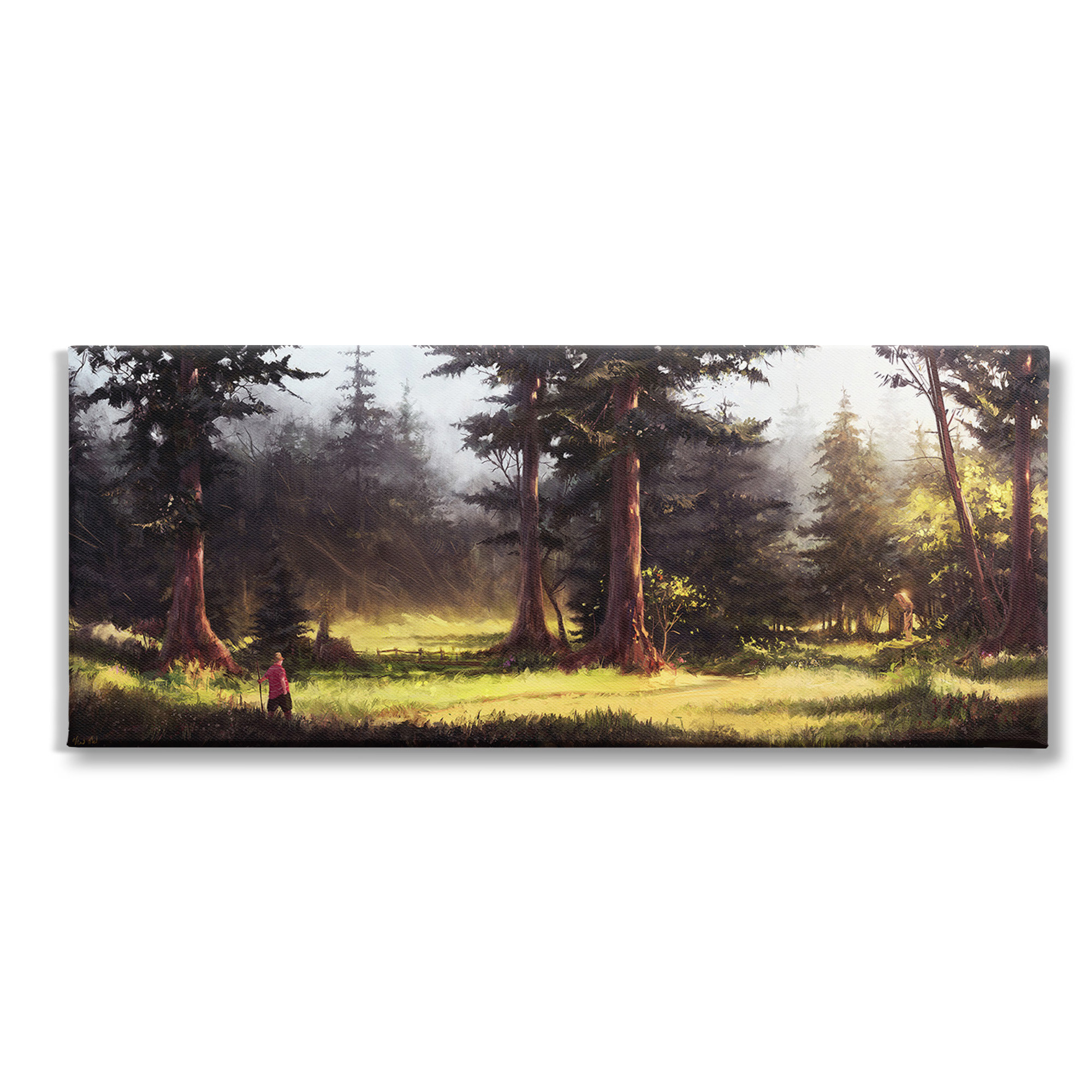 Millwood Pines " Hiker In Sunlit Grove " by Vlad Mel on Canvas | Wayfair