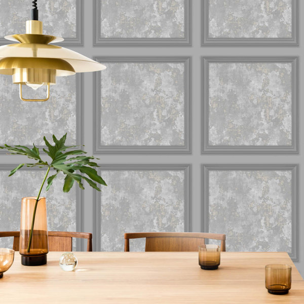 Fresco Urban Texture Grey Panel Wallpaper | Wayfair.co.uk