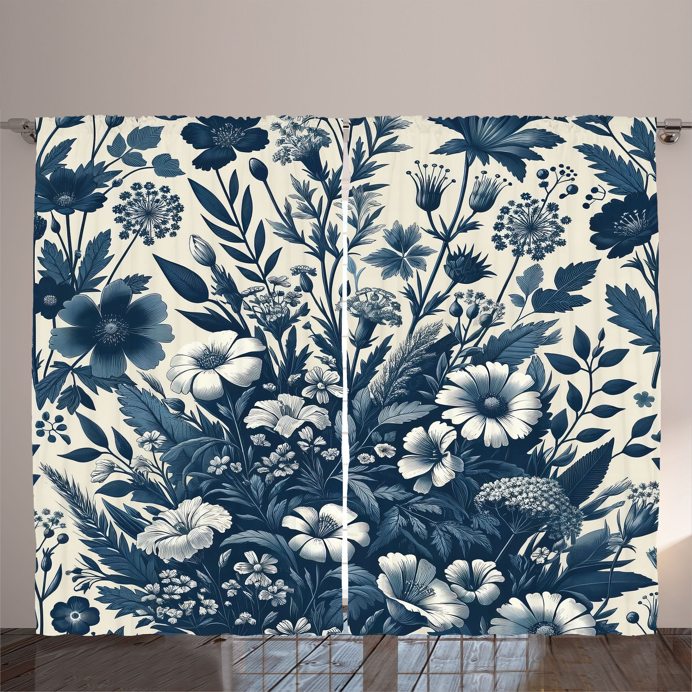 Wildon Home® Caliopia Polyester Semi-Sheer Curtain Pair | Wayfair