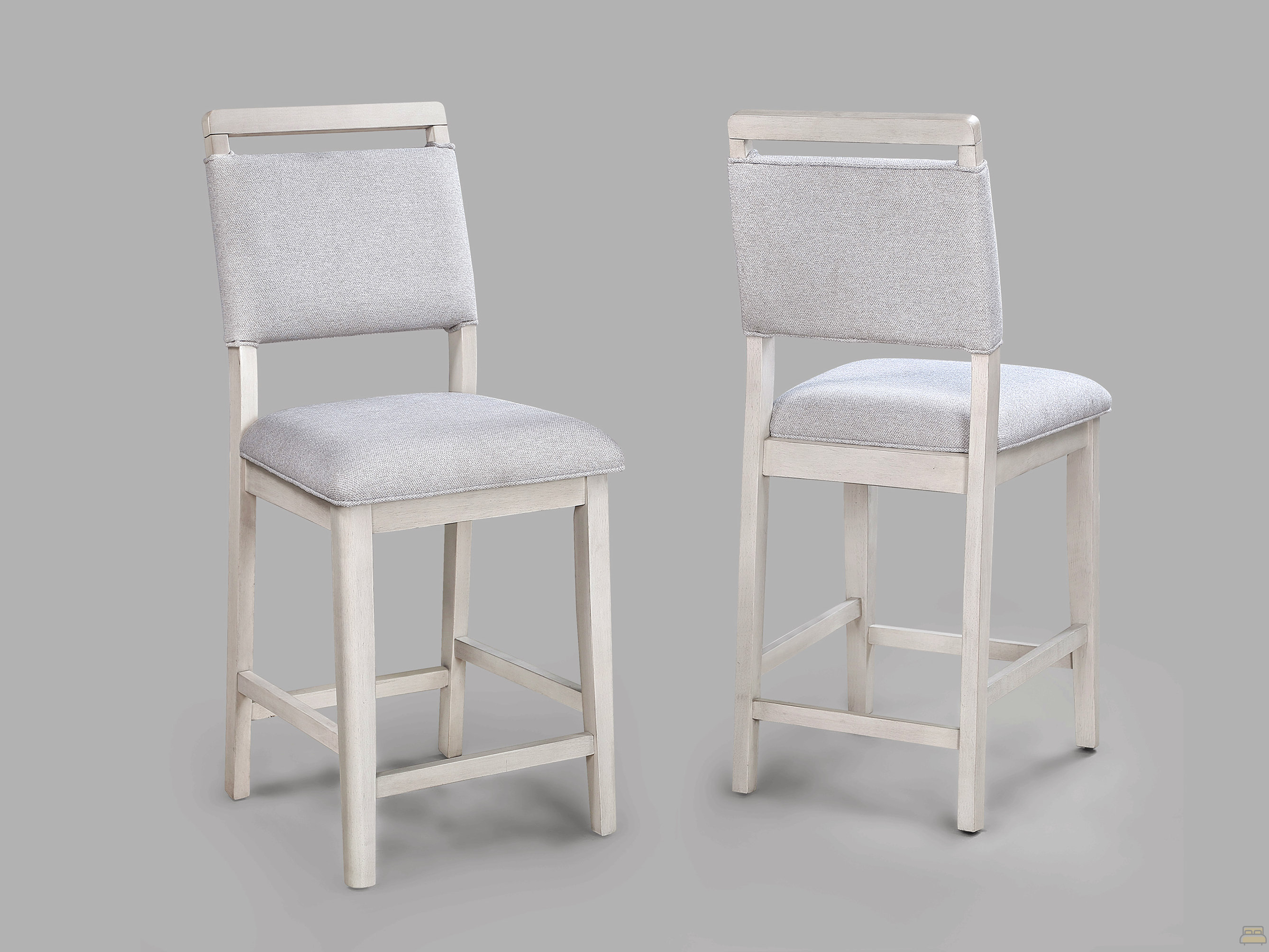 Corrigan Studio® 2Pc Upholstered Counter Height Pub Chairs | Wayfair