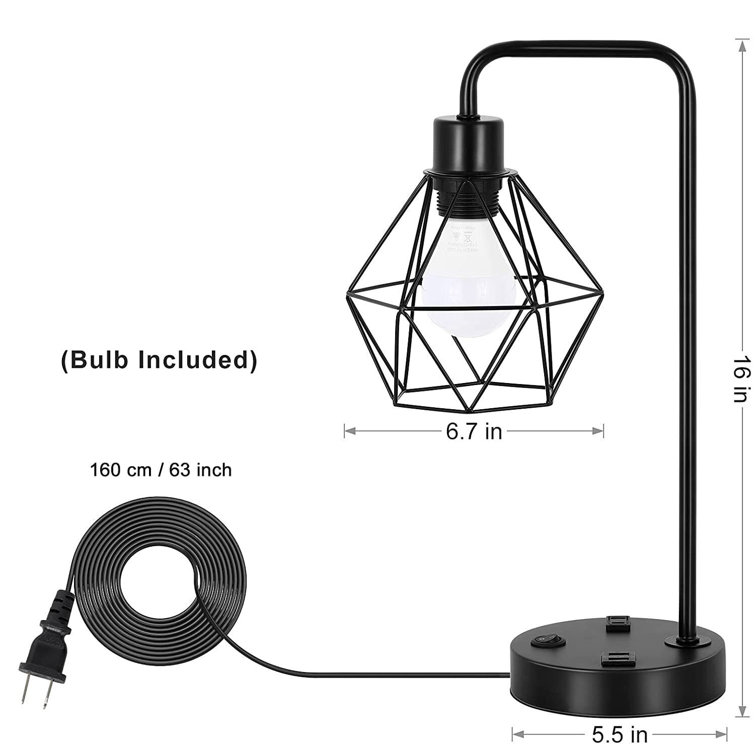 17 Stories Metal USB Desk Lamp | Wayfair