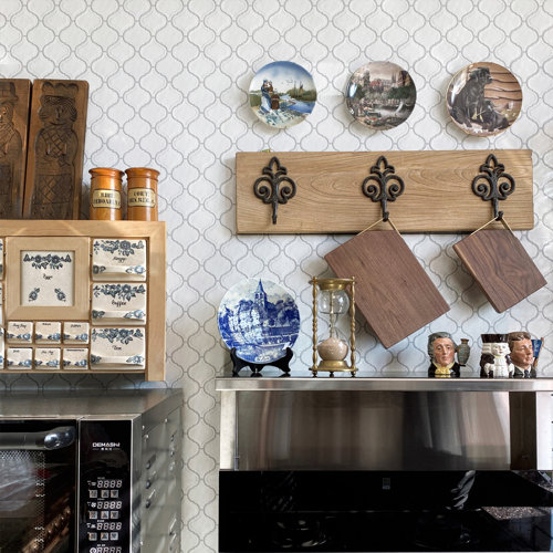 Supreme Tile Lauretta 3" x 3" Glass Arabesque Mosaic Wall Tile ...