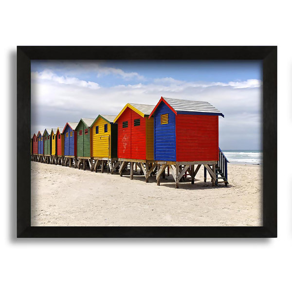 Latitude Run Row Of Beach Huts Framed Print - Single Picture Frame Art ...