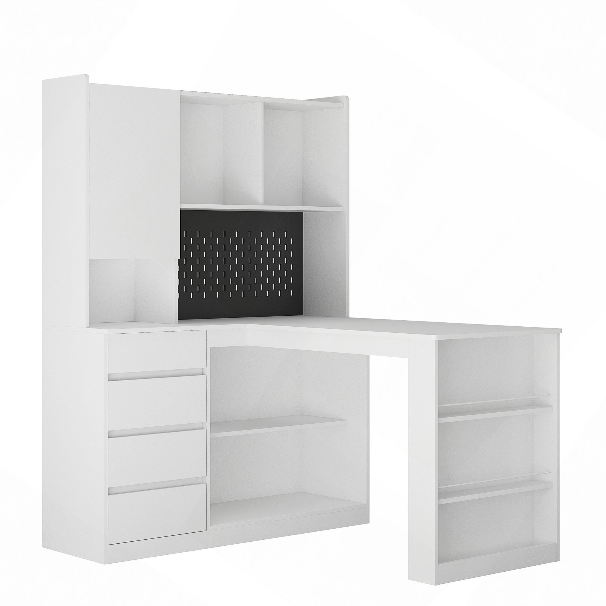 Latitude Run® Desk,L Shaped Desk With Charger,Computer Desk With ...