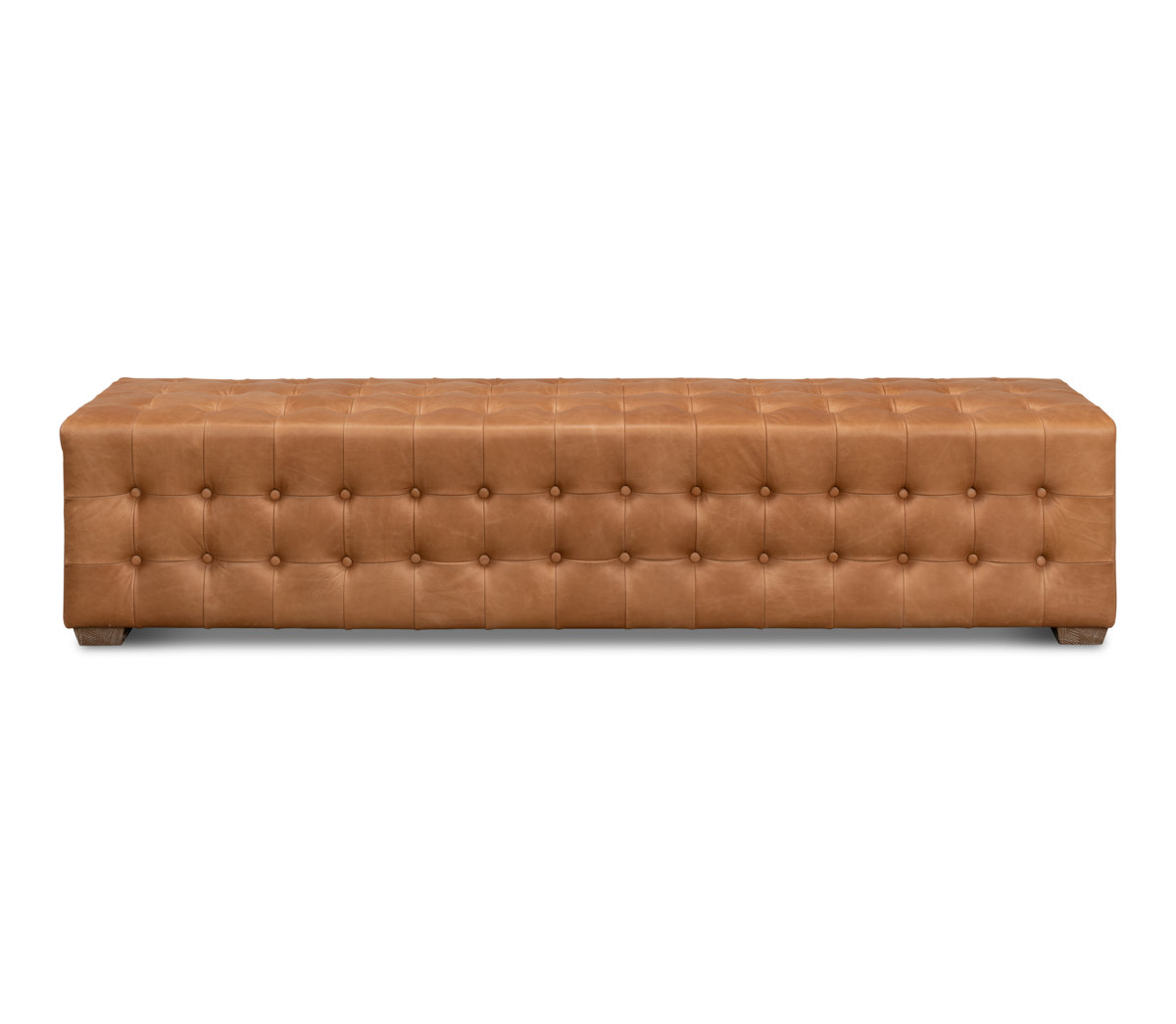 Sarreid Ltd Beam Genuine Leather Bench & Reviews | Perigold