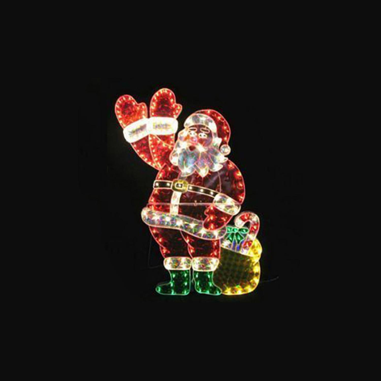Northlight Seasonal Holographic Lighted Waving Santa Claus Christmas ...