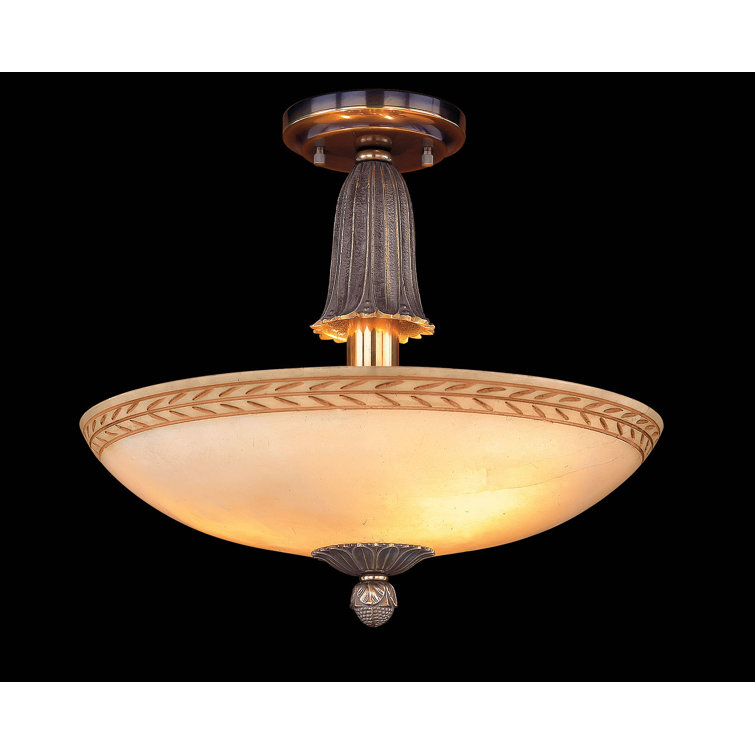 David Michael Alabaster Semi Flush Mount - Wayfair Canada