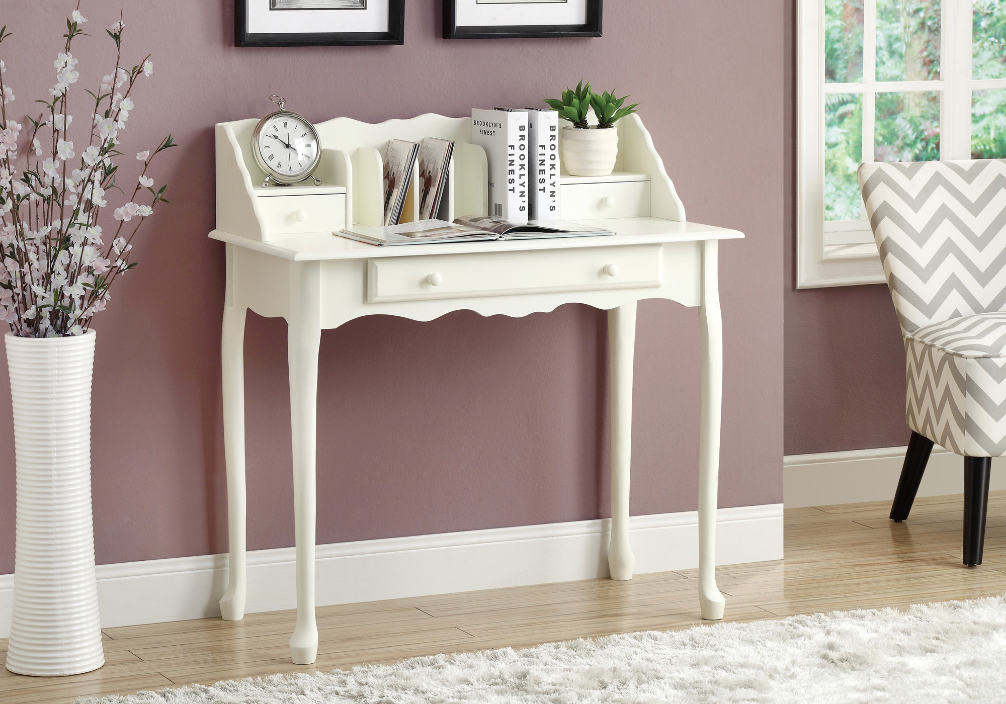 Alcott Hill® Secretary Gaming Desk with Hutch & Reviews | Wayfair