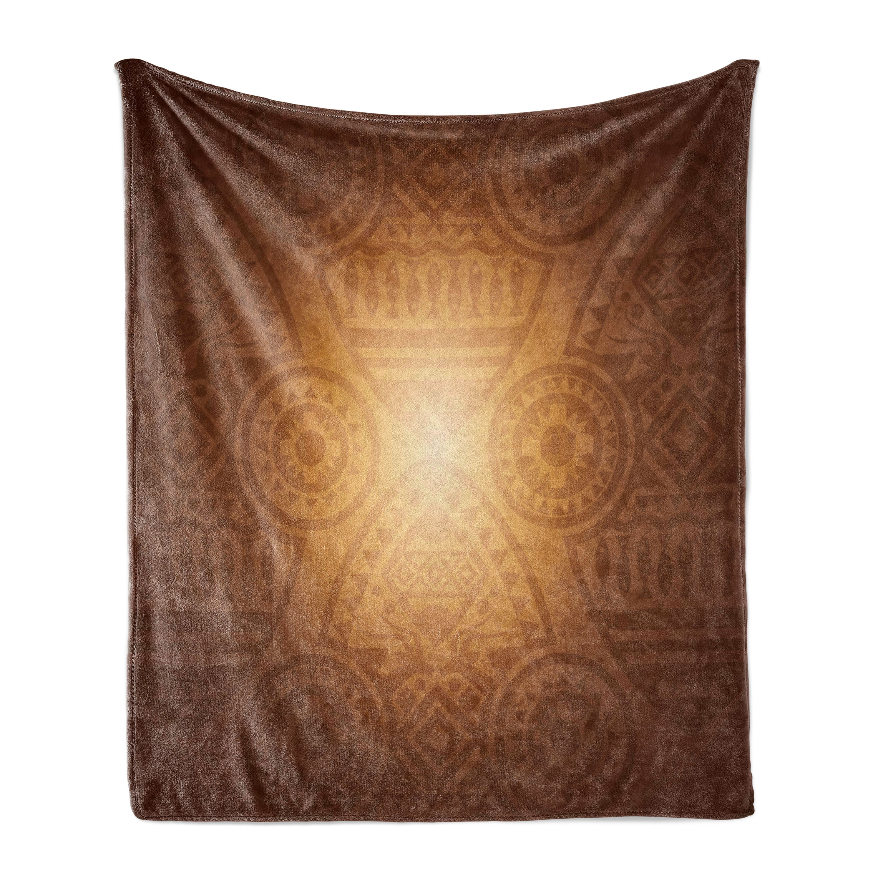 Ambesonne Tan Fleece Throw Blanket Art Animals Flowers Brown Tan Yellow ...