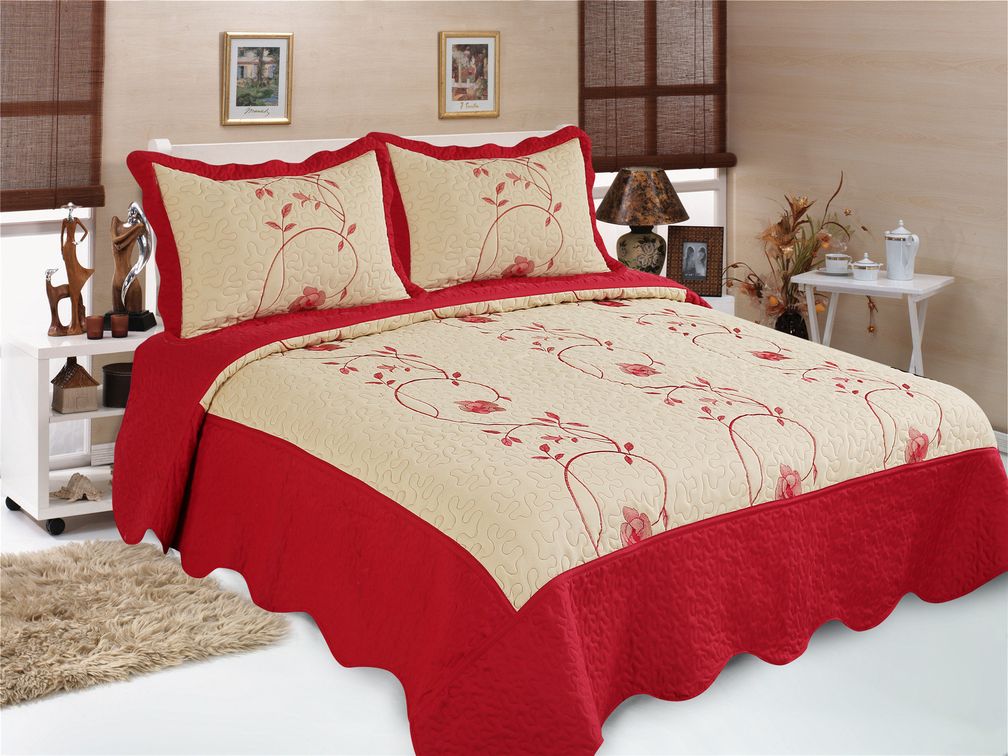 Glory Home Design Diana Embroidered Quilt Set | Wayfair