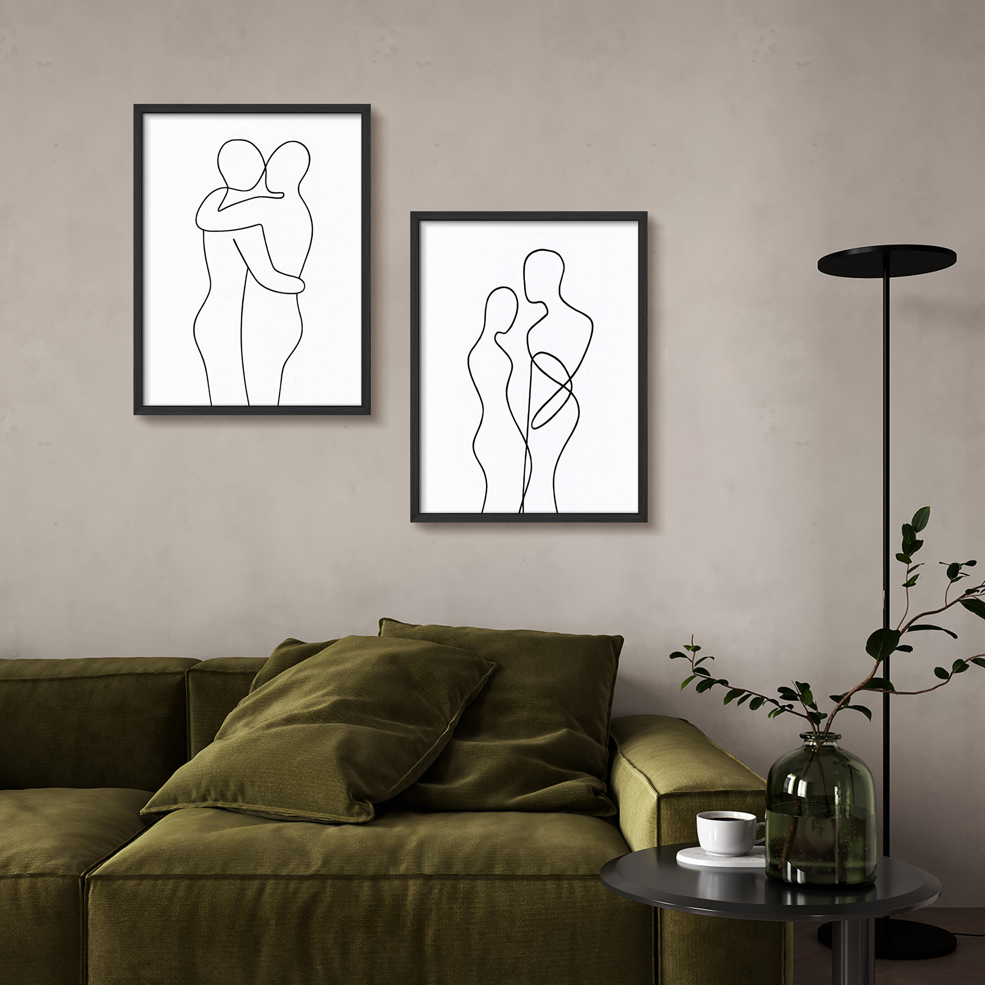 Minimalist Line Art Couplenull