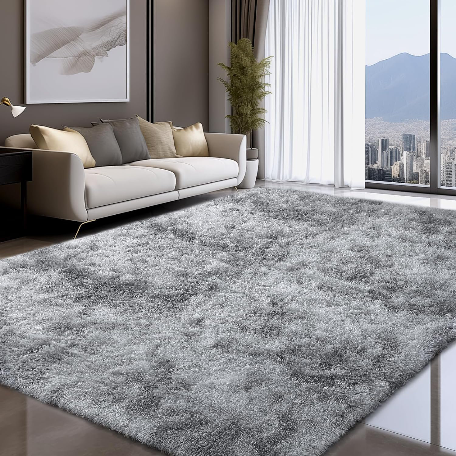Everly Quinn 8X10 Area Rugs For Bedroom, Living Room Fluffy Rugs, Large ...
