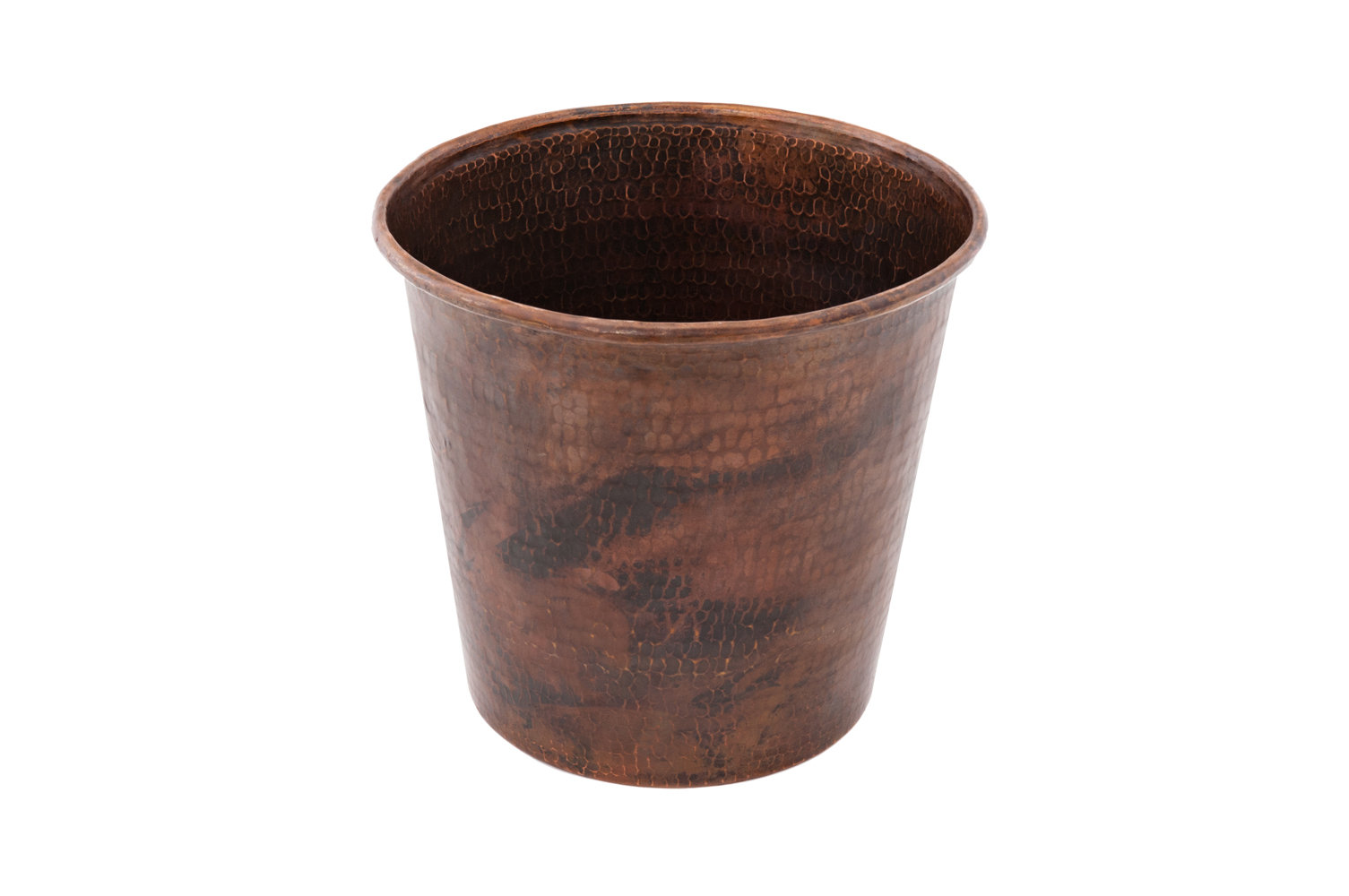 Premier Copper Products Hammered Copper Waste Bin / Trash Can & Reviews ...