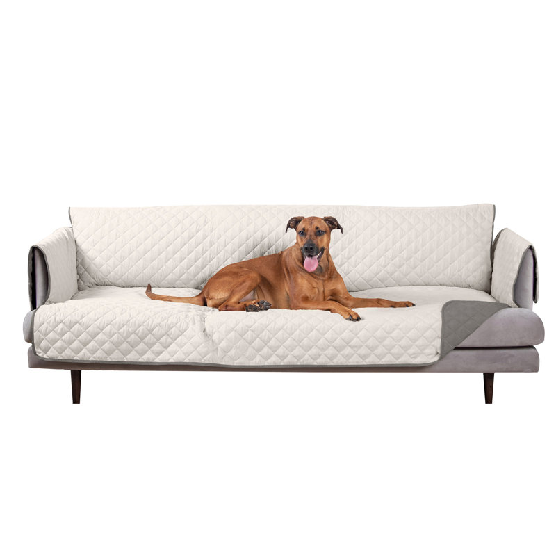 FurHaven Water Resistant Reversible Sofa Cover Furniture Protector ...