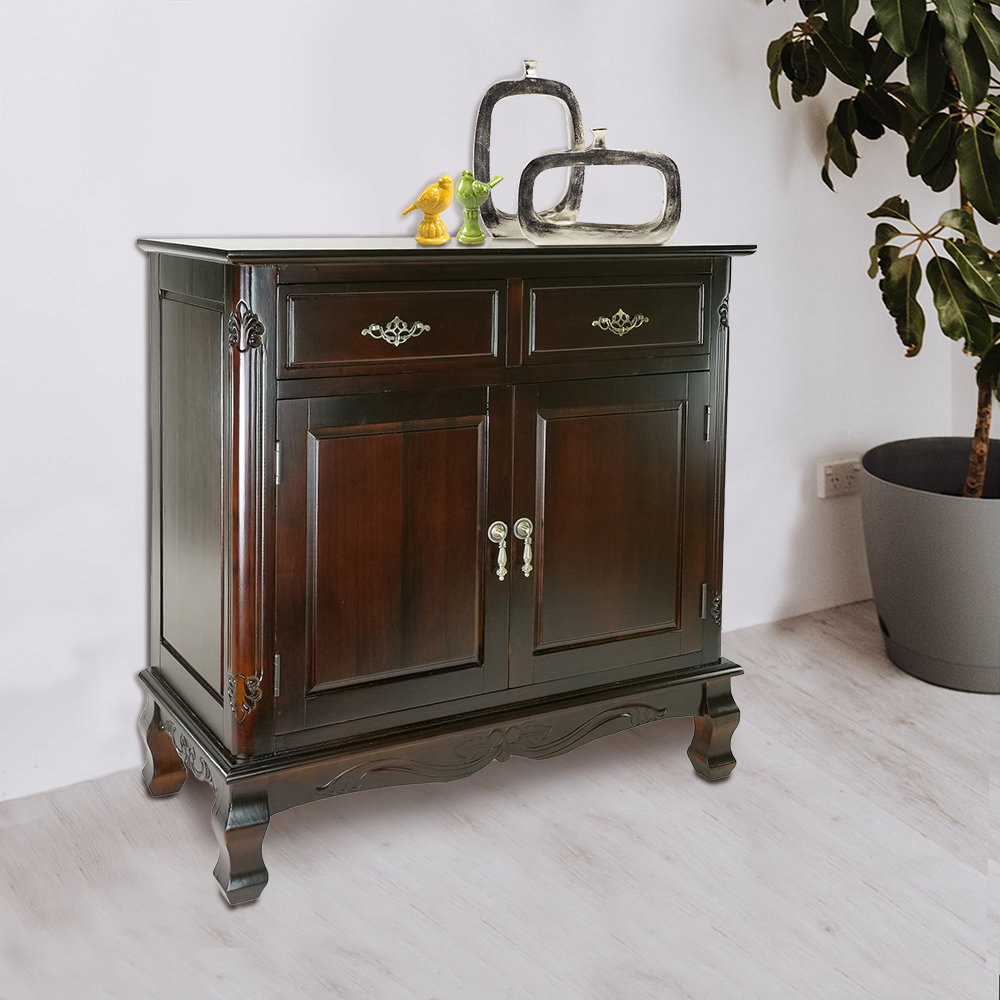 Alcott Hill® Bickman Solid Wood Accent Cabinet | Wayfair