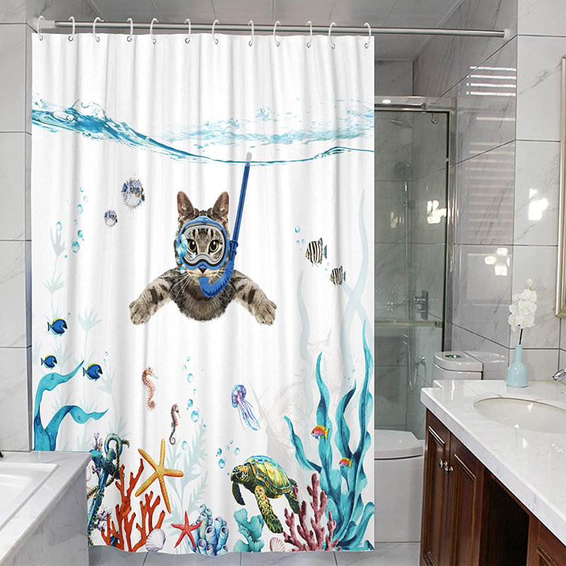 East Urban Home Ophia Shower Curtain Set + Hooks & Reviews - Wayfair Canada