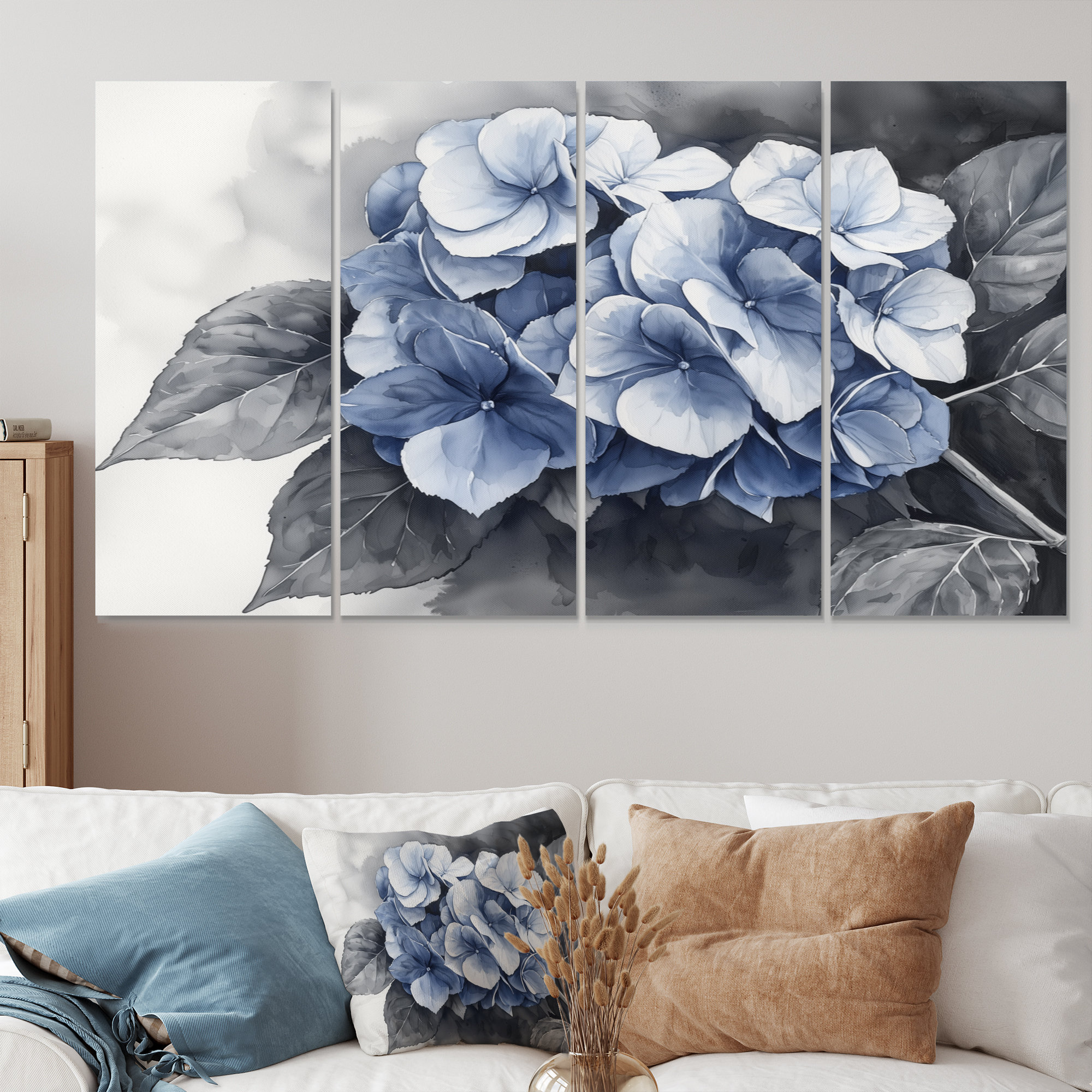 Red Barrel Studio® Spotlight On Blue Petal Hydrangea Flower - Hydrangea ...