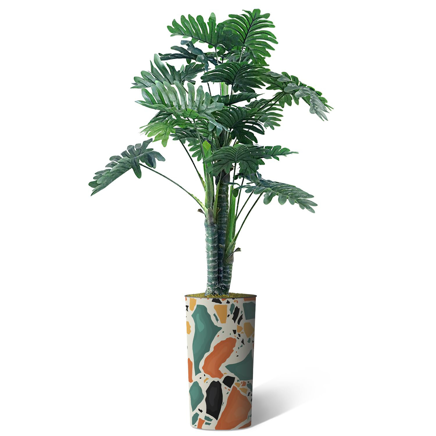 SIGNLEADER Artificial Floor Plants in Pot Fake Philodendron Tree Indoor ...
