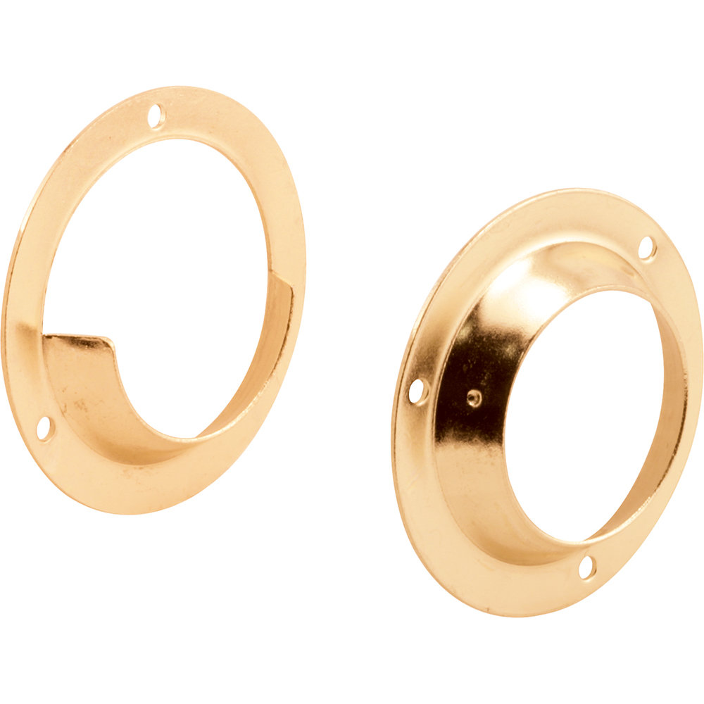 Prime-Line Closet Pole Sockets with 1-3/8 in. Pole, Brass Plated (1 Set ...