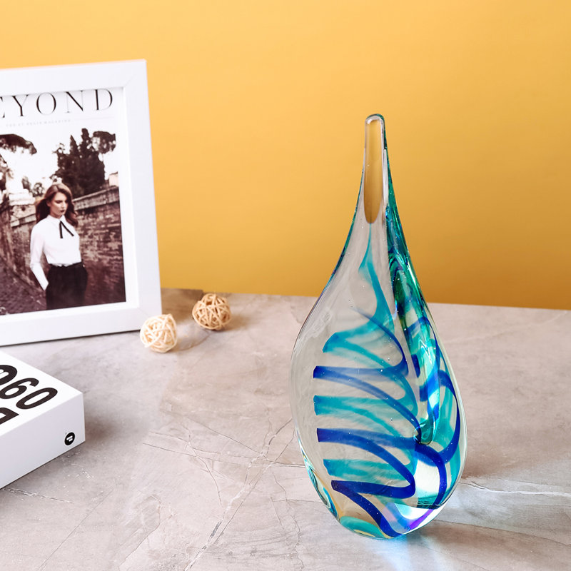 Ivy Bronx Imler Decorative Blue Glass Figurine & Reviews | Wayfair