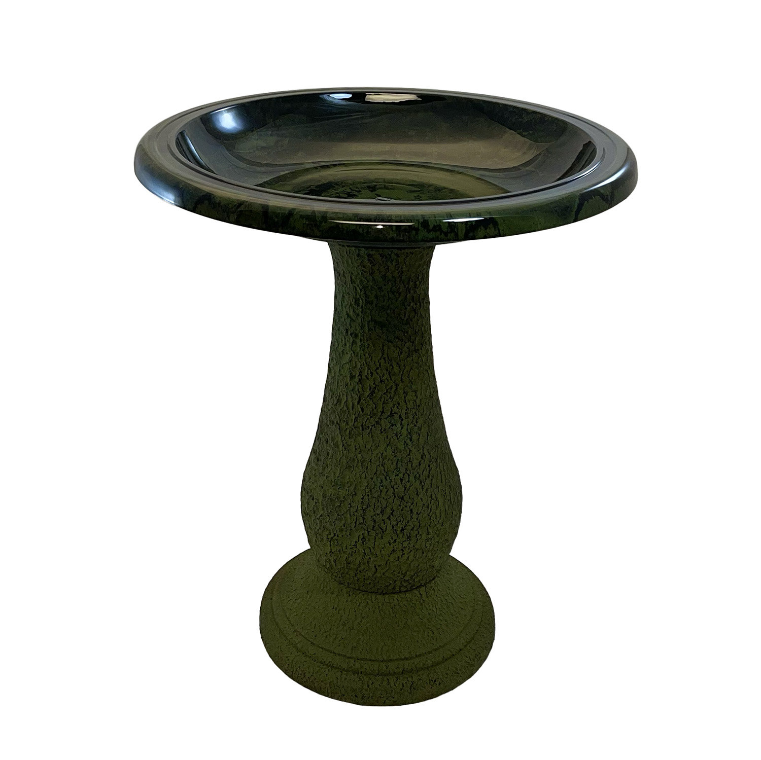 Alcott Hill® Birds and Beyond 19"D x 24"H Fiber Clay Birdbath Baringer ...